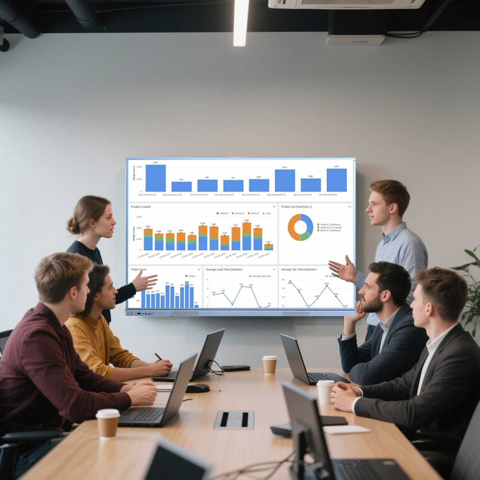 JYXCN 4K Smart Board Interactive Whiteboard, All-in-One Touch Screen ...