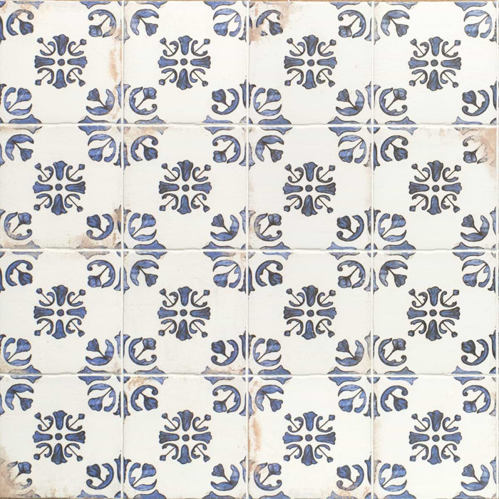 SAMPLE-Saltillo Terracotta 8.85 In. X 8.85 In. Matte Porcelain Floor ...