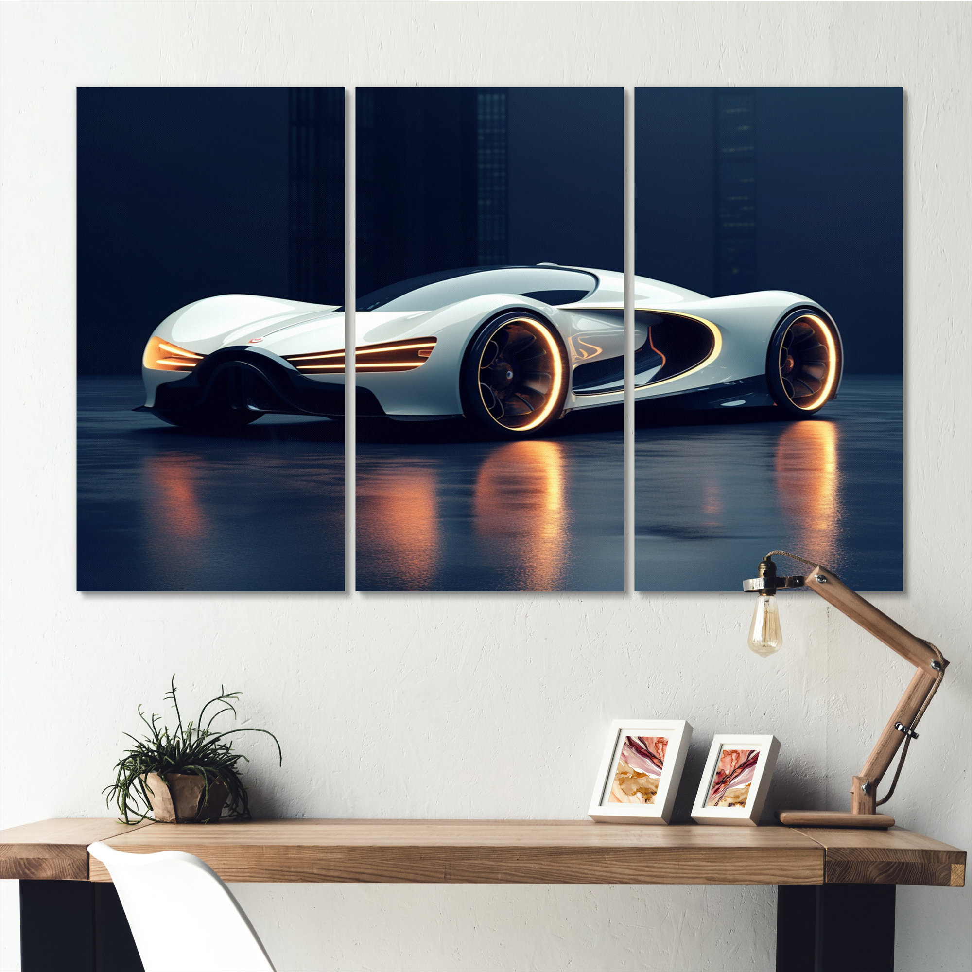 Design Art Futuristic Bugatti Sports Car I - Cars Race Car Canvas Art ...