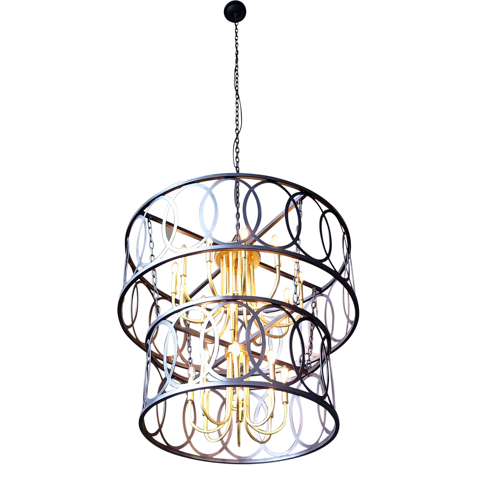 ellahome New Orleans 20 - Light Geometric Tiered Chandelier | Wayfair