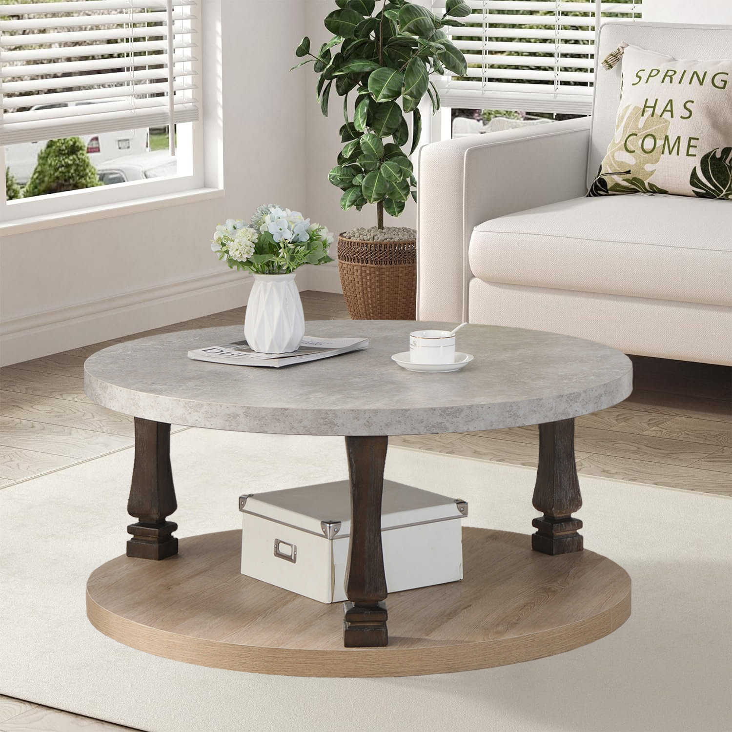 Red Barrel Studio Vintage Double Round Coffee Table - Wayfair Canada