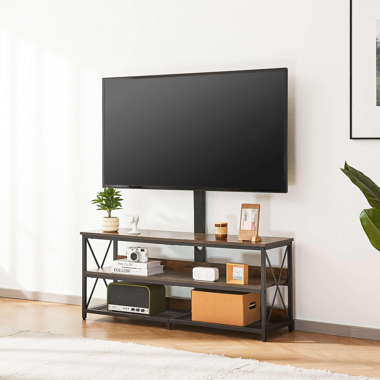 17 Stories 48" TV Stand with Mount for up to 75" TV Power Outlet ...