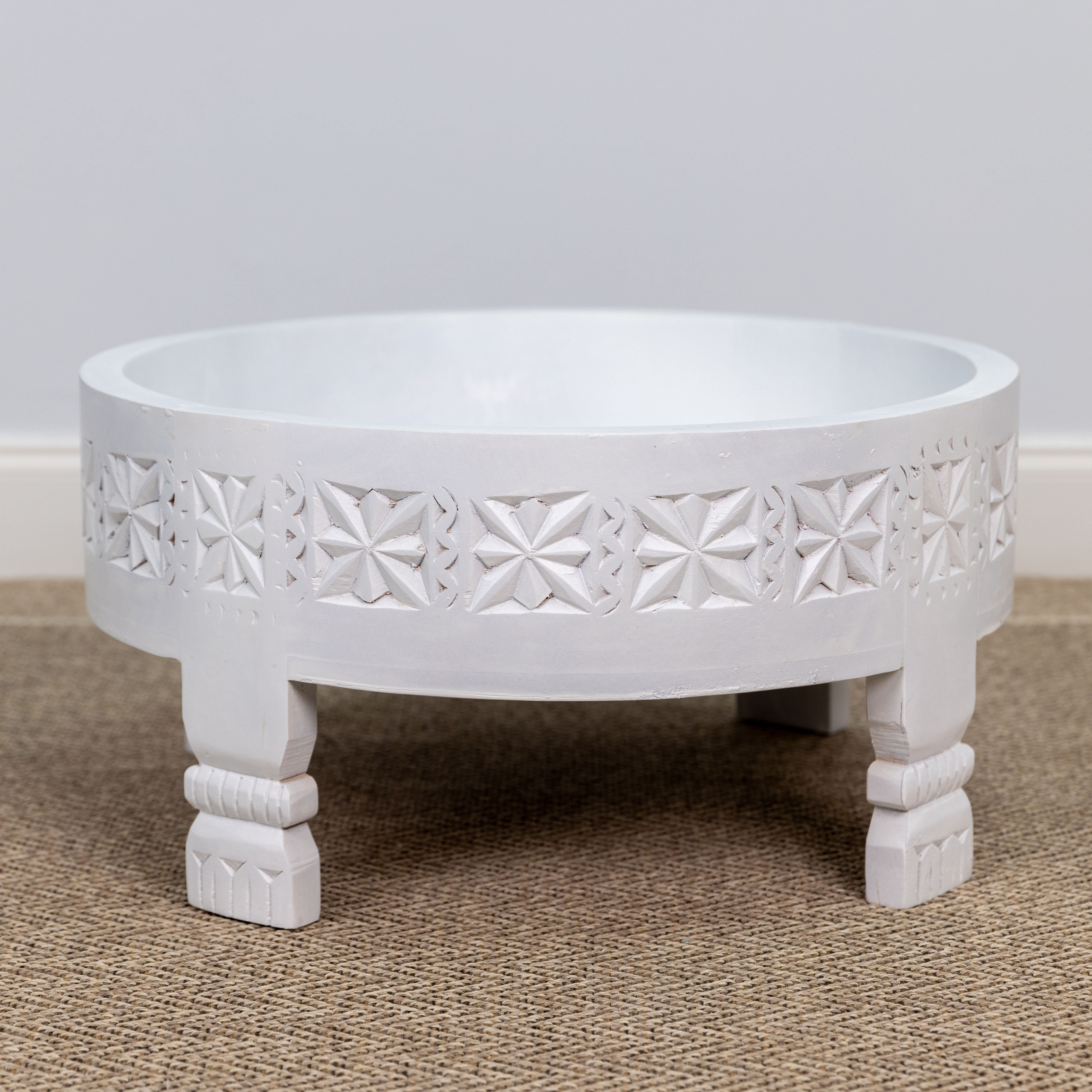 Charlton Home White Round Chakki Coffee Table - Wayfair Canada