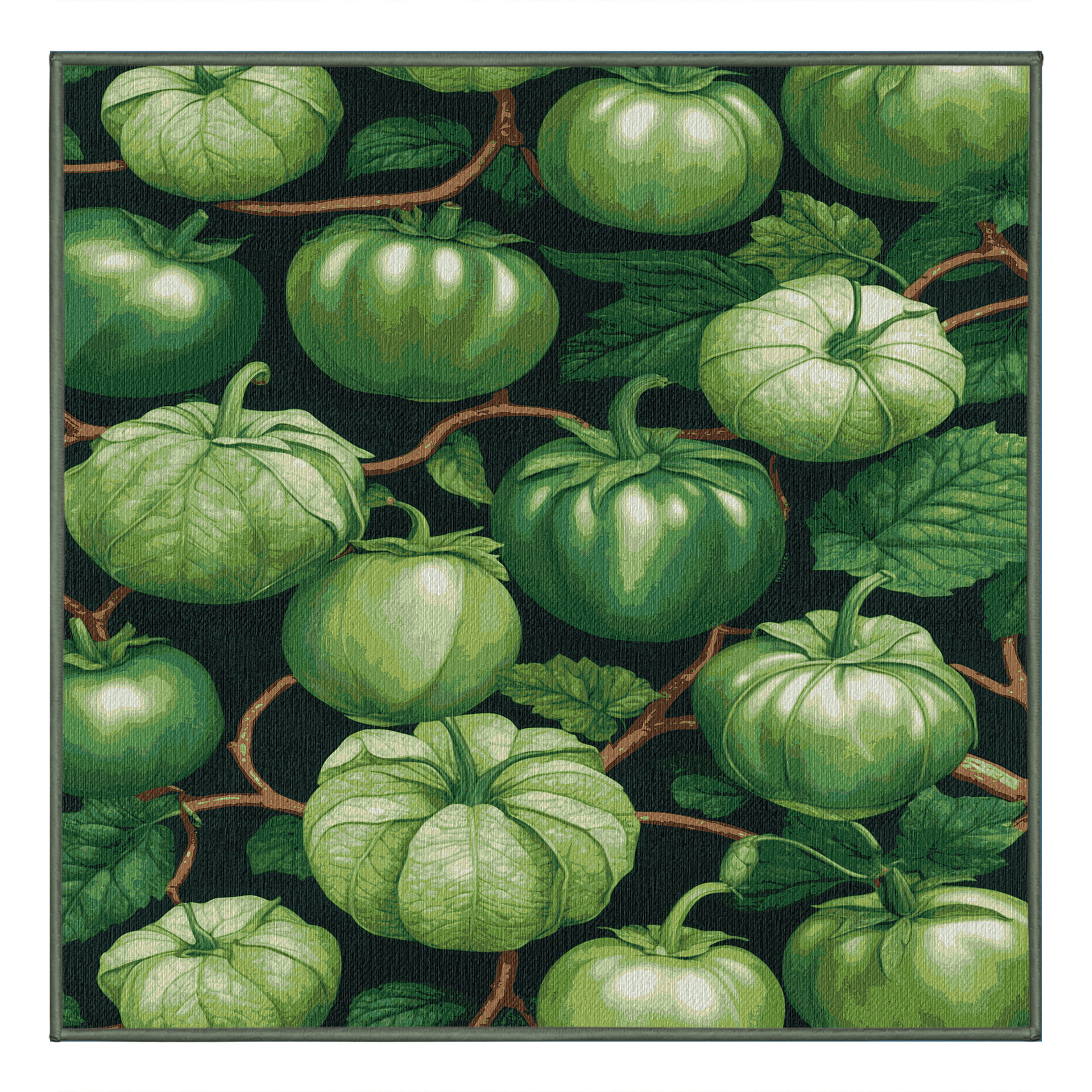 One Allium Way® Washable Tomatillo Vegetables Area Rug | Wayfair