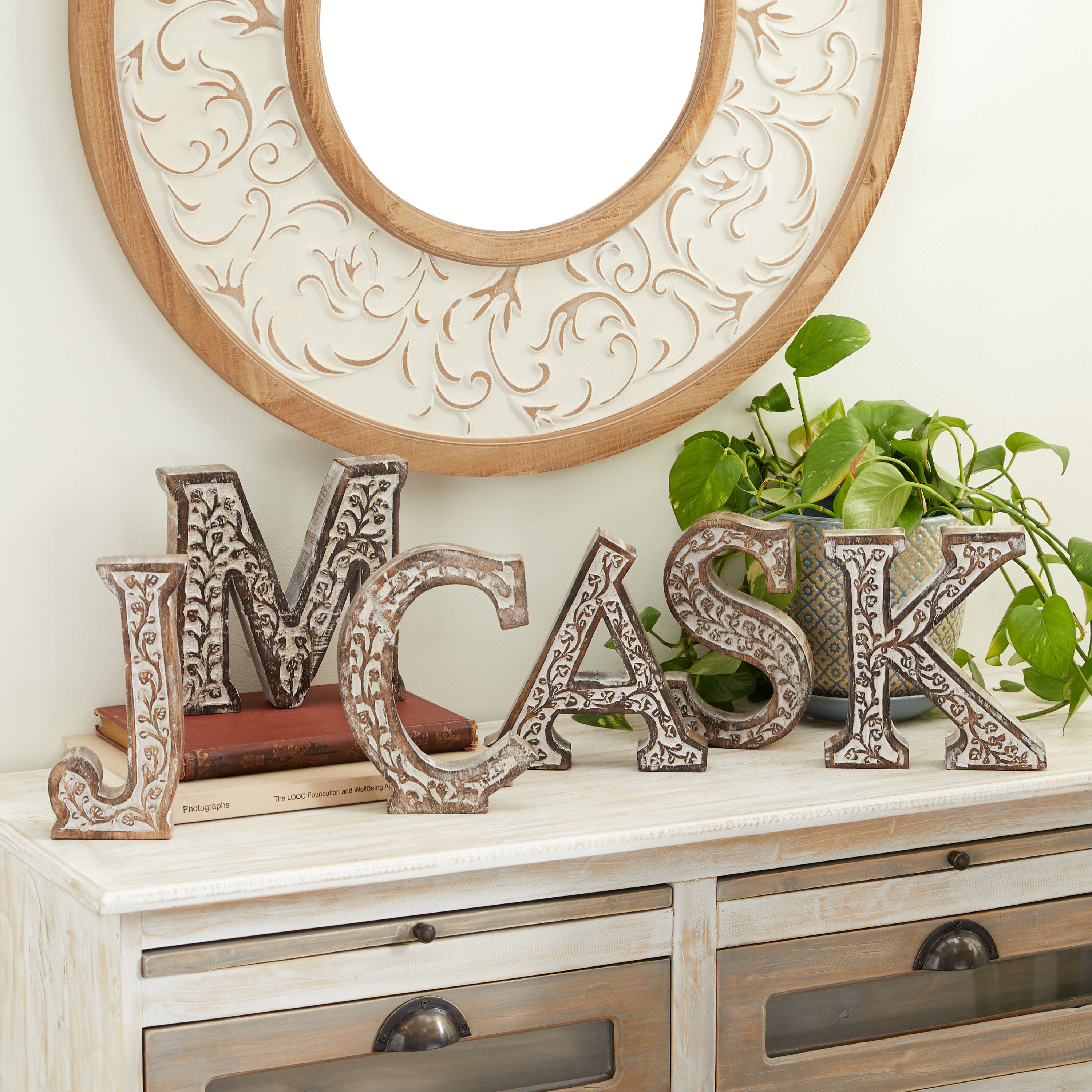 Bungalow Rose 6 Piece Letter Block Set | Wayfair