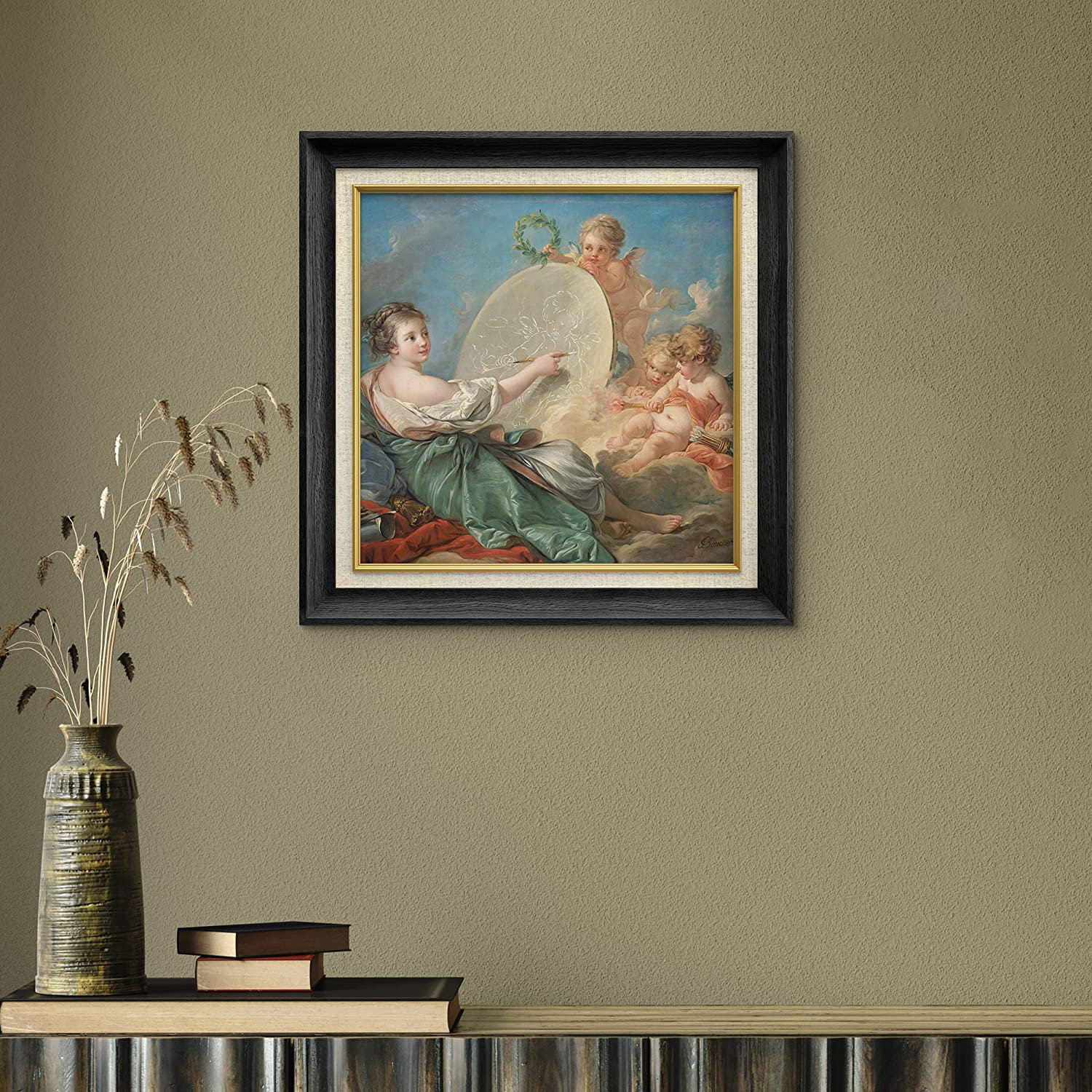SIGNLEADER Premium Framed Wall Art Allegory Of Painting By Francois ...