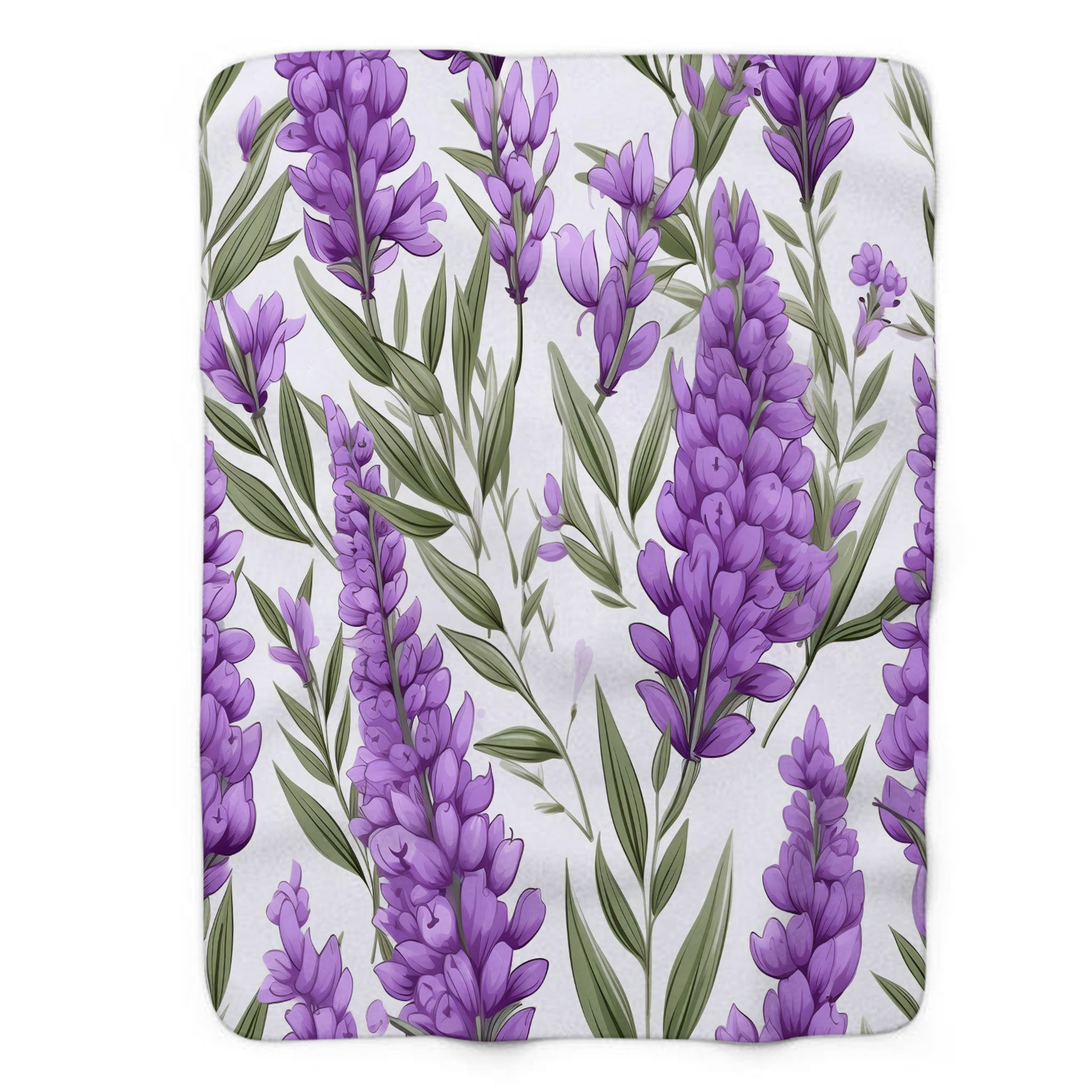 MentionedYou Purple Bloom Oasis - 1 Piece Premium Sherpa Blanke Throw ...