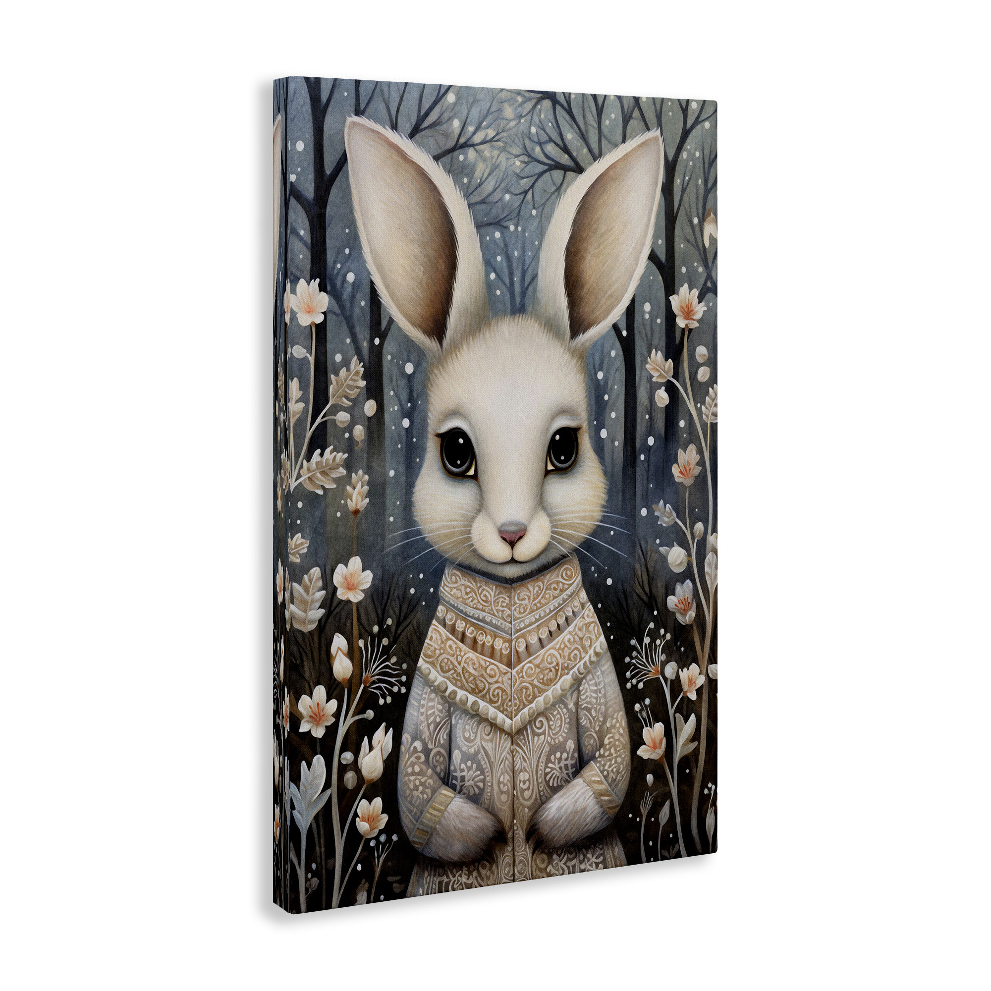 Trinx Woodland White Rabbit Canvas Wall Art by The Dutch Lady | Wayfair