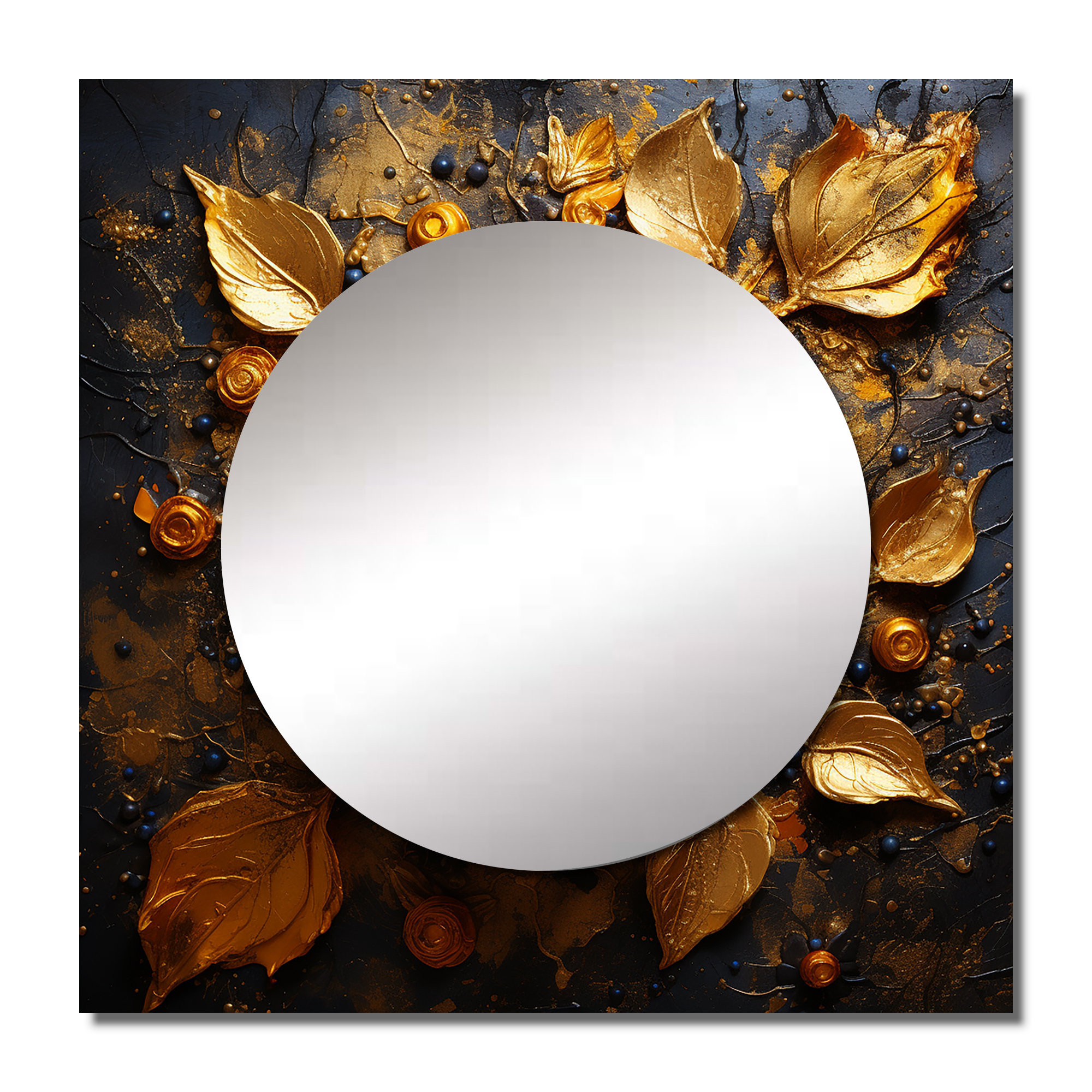 Design Art Abstract Golden Sunflower Glam Blooming I - Sunflower Large ...
