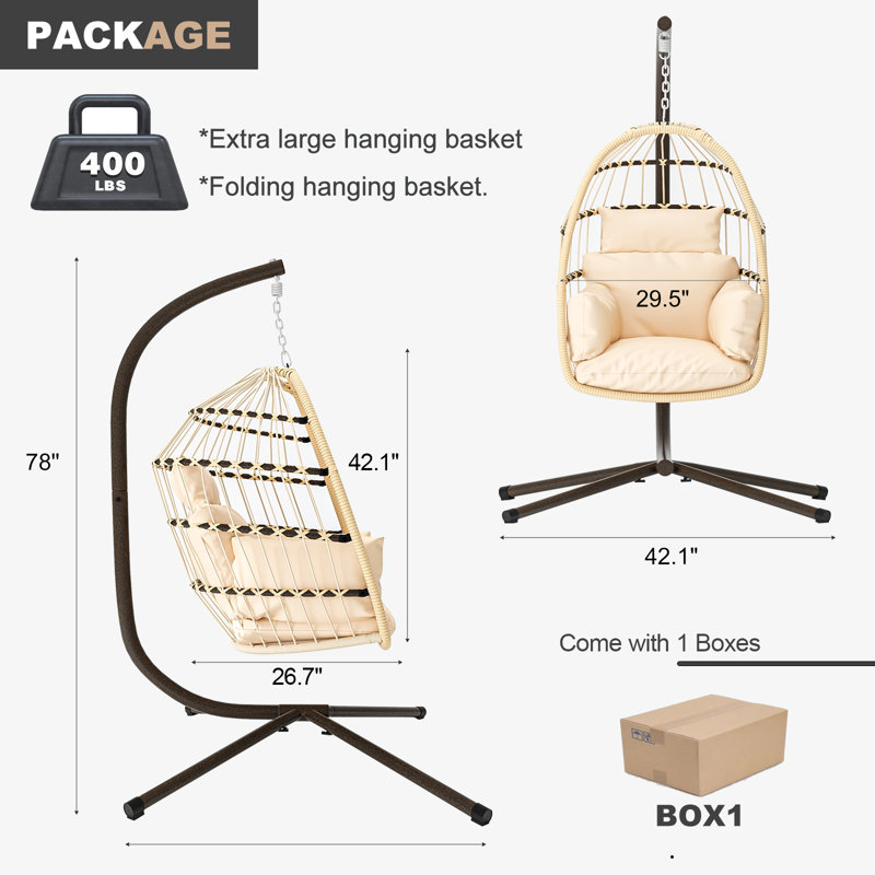 Latitude Run® Ireen 1 Person Swing Chair with Stand | Wayfair
