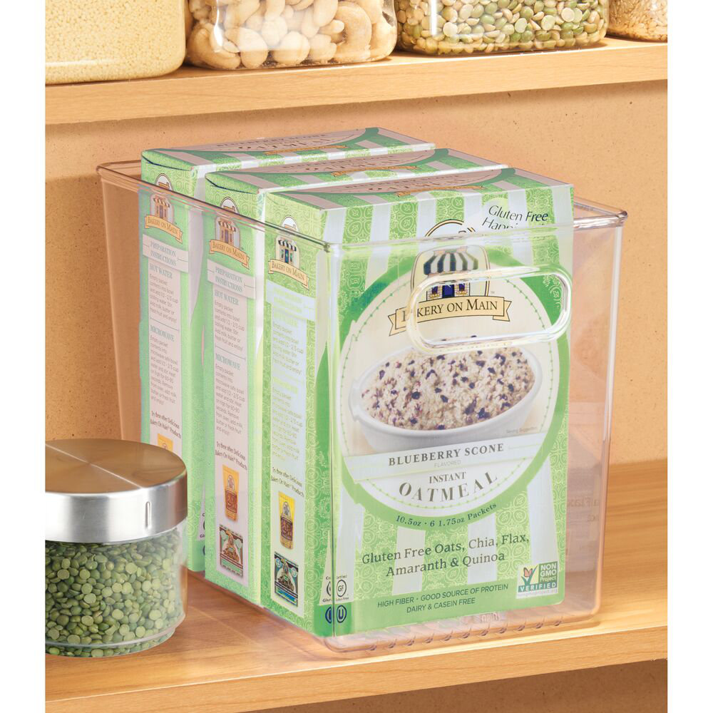 mDesign Rebrilliant Plastic Deep Stackable Food Storage Container ...