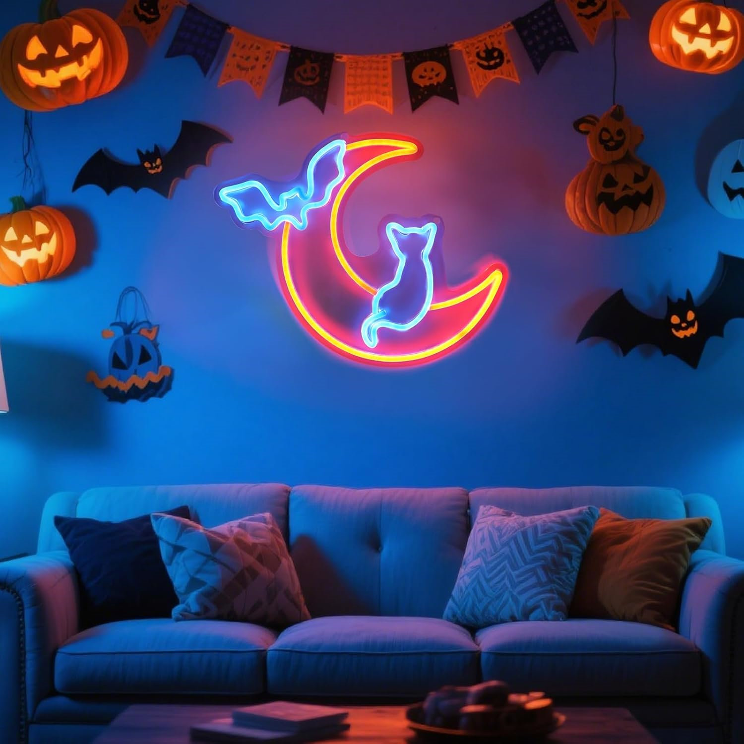 The Holiday Aisle® Halloween Neon Sign Wall Decor,Bright Beautiful ...