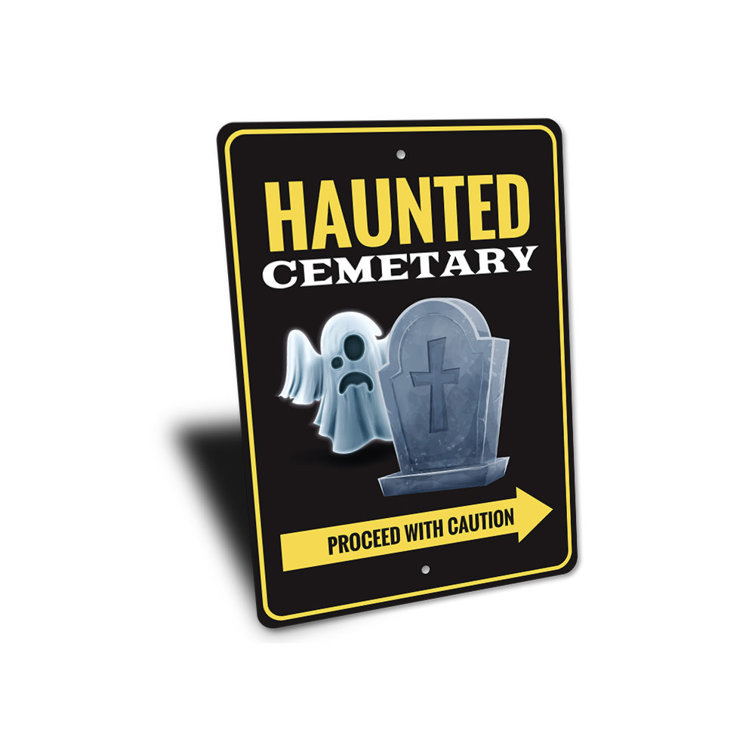 Lizton Sign Shop, Inc Haunted Cemetery Sign - Wayfair Canada