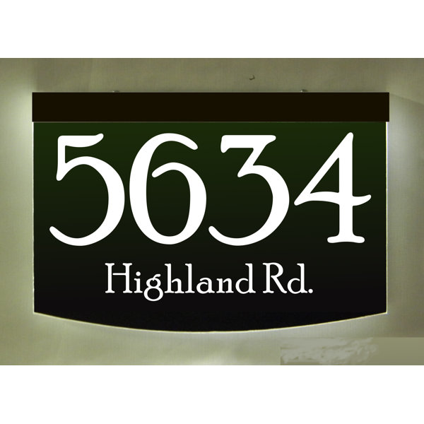 EZStreetSigns Wall or Yard Solar Address Sign & Reviews | Wayfair