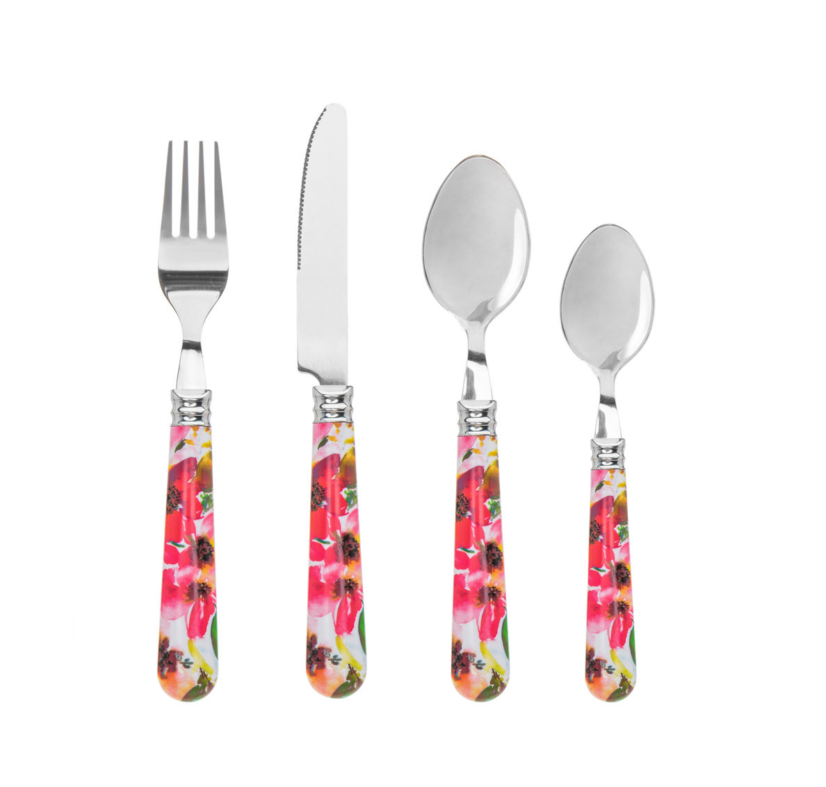 Godinger Silver Art Co Claro Watercolor Floral Acrylic Flatware 16 ...