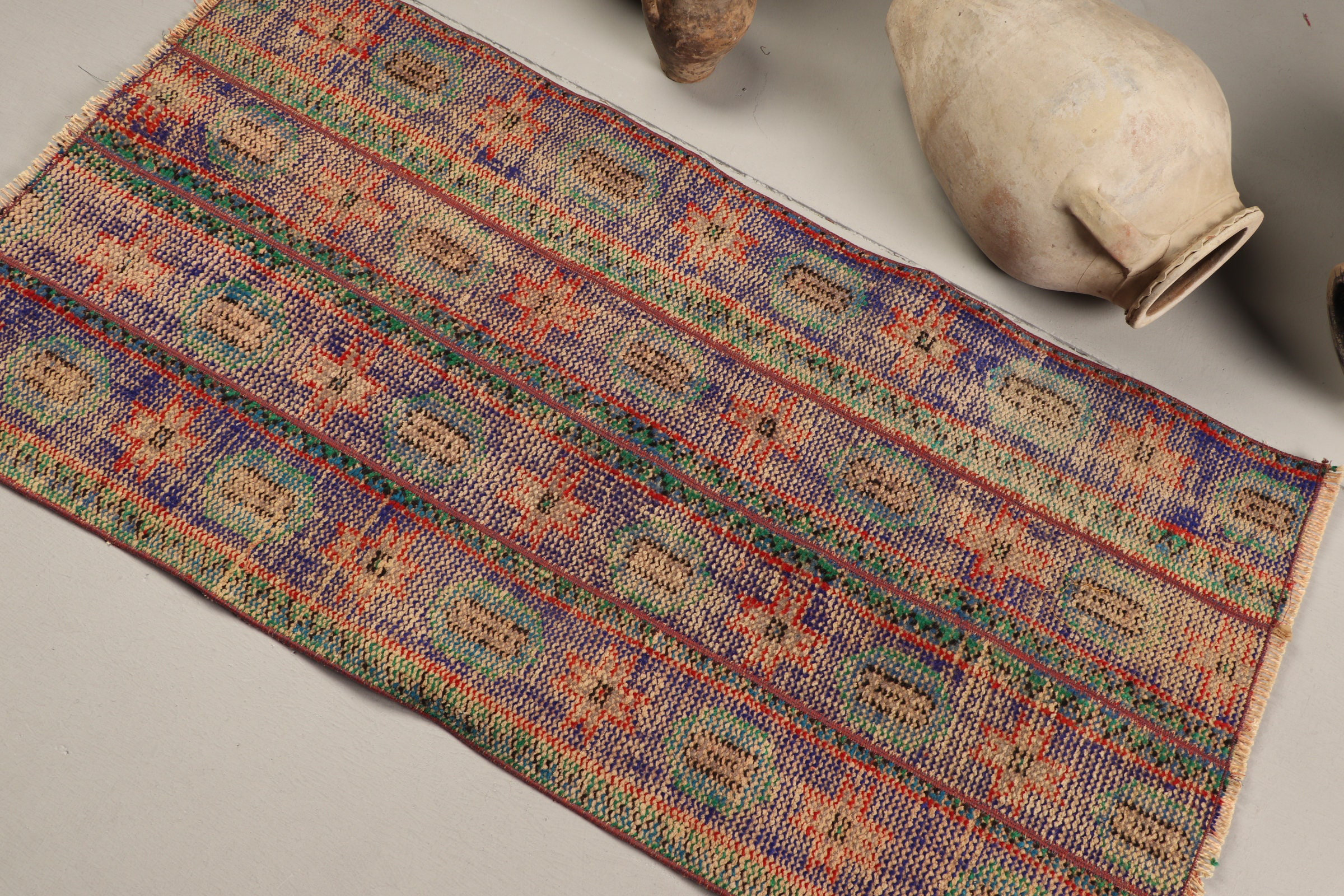 Bungalow Rose Handwoven Vintage Turkish Door Mat With Colourful ...