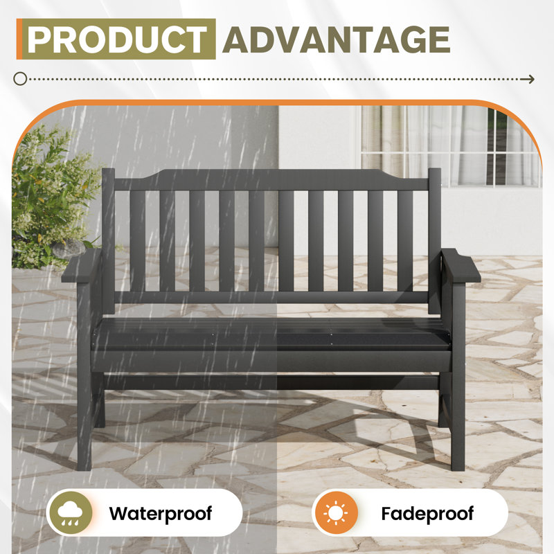 Lark Manor™ High Quality HDPE Outdoor Bench & Reviews | Wayfair