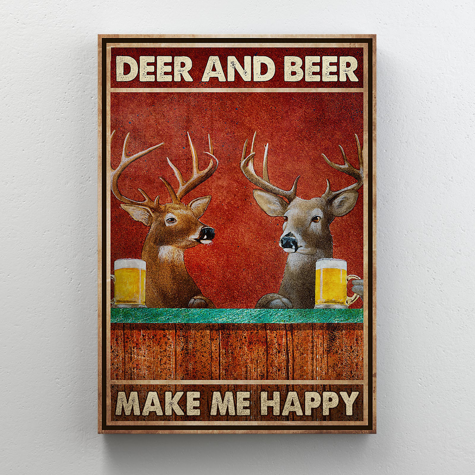Trinx Couple Deers Drinking Beer - Deer And Beer Make Me Happy Gallery ...