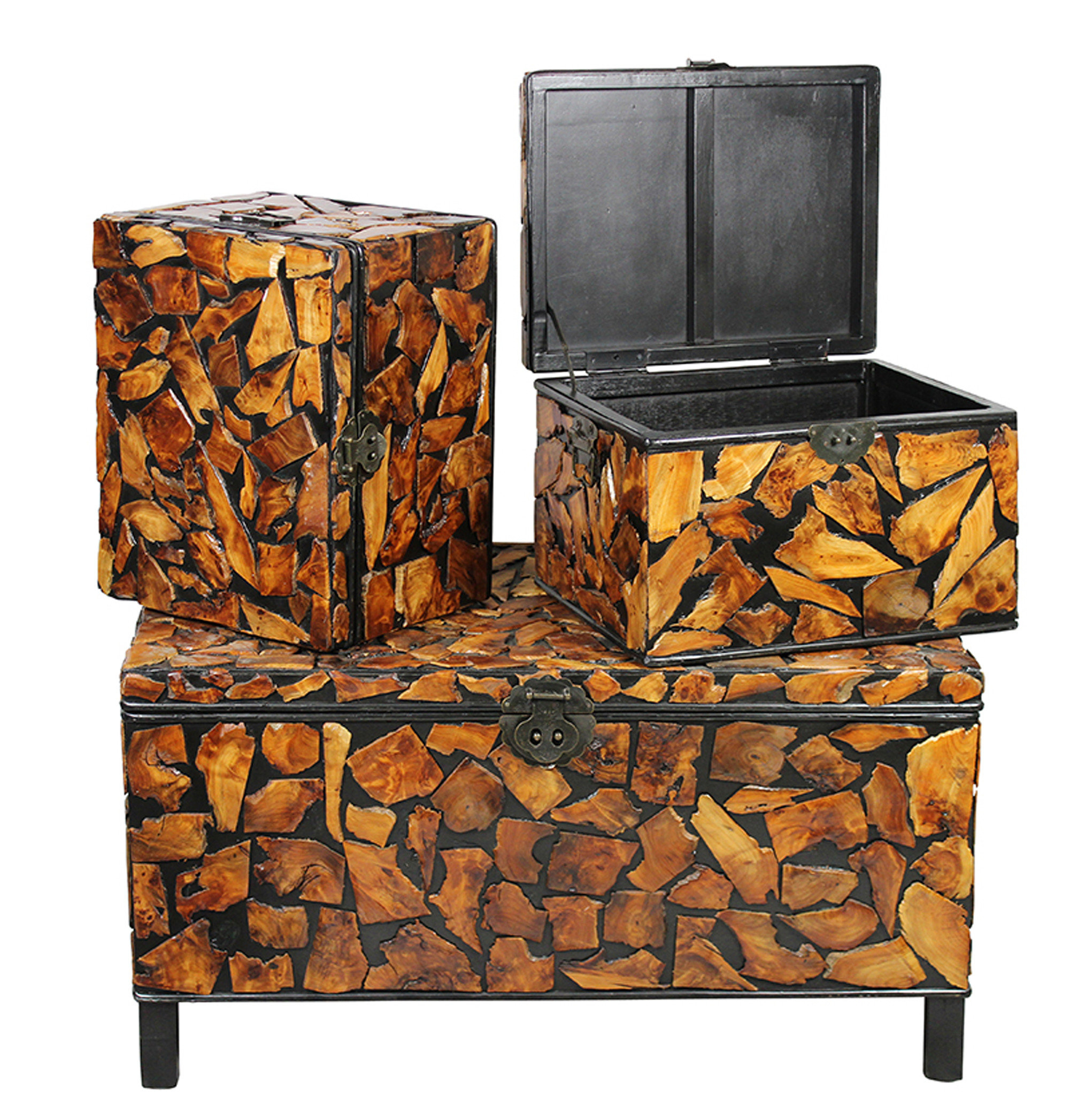 Loon Peak® Casper 3 Piece Accent Trunk Set | Wayfair