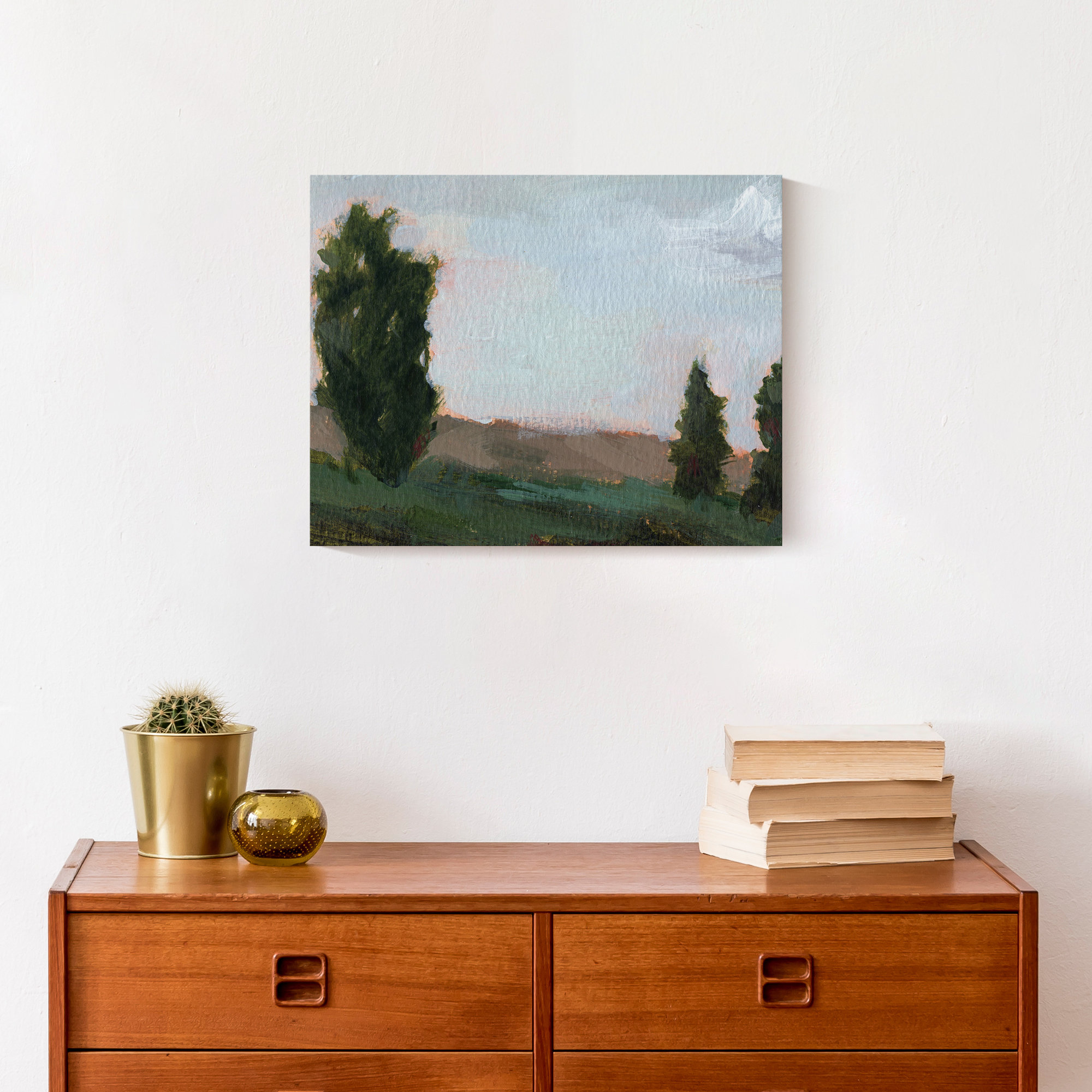 Winston Porter Mountain Pines On Canvas Print | Wayfair