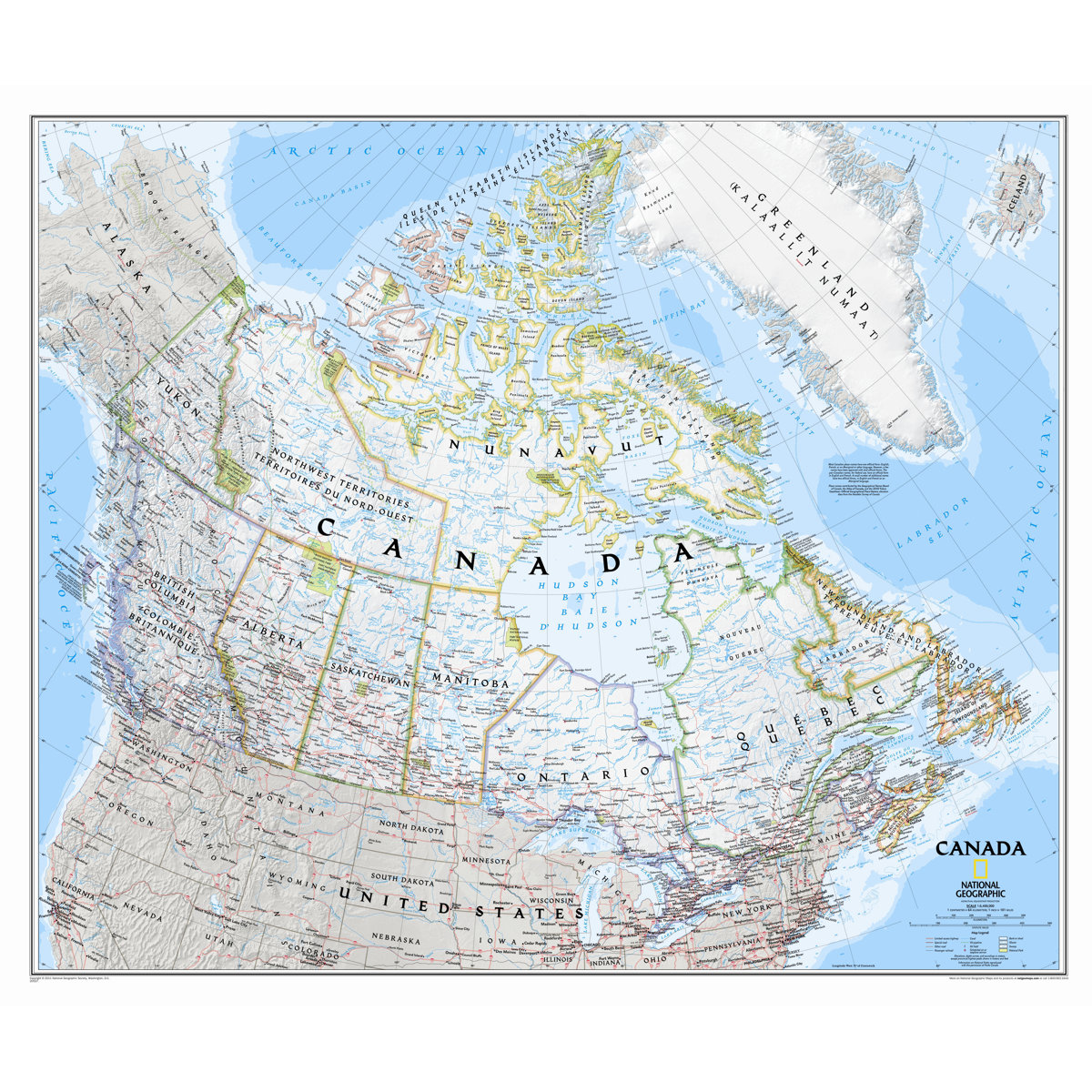 National Geographic Maps Canada Classic Wall Map & Reviews | Wayfair