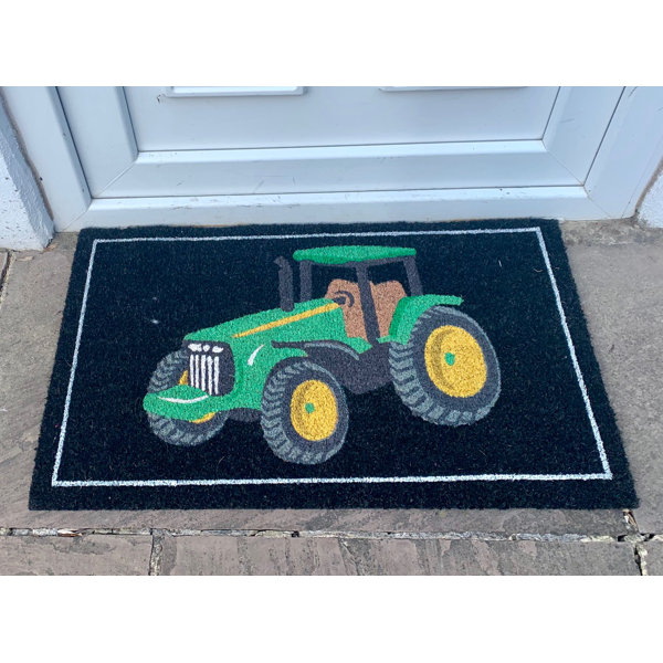 Fleur De Lis Living GREEN TRACTOR DOORMAT | Wayfair.co.uk