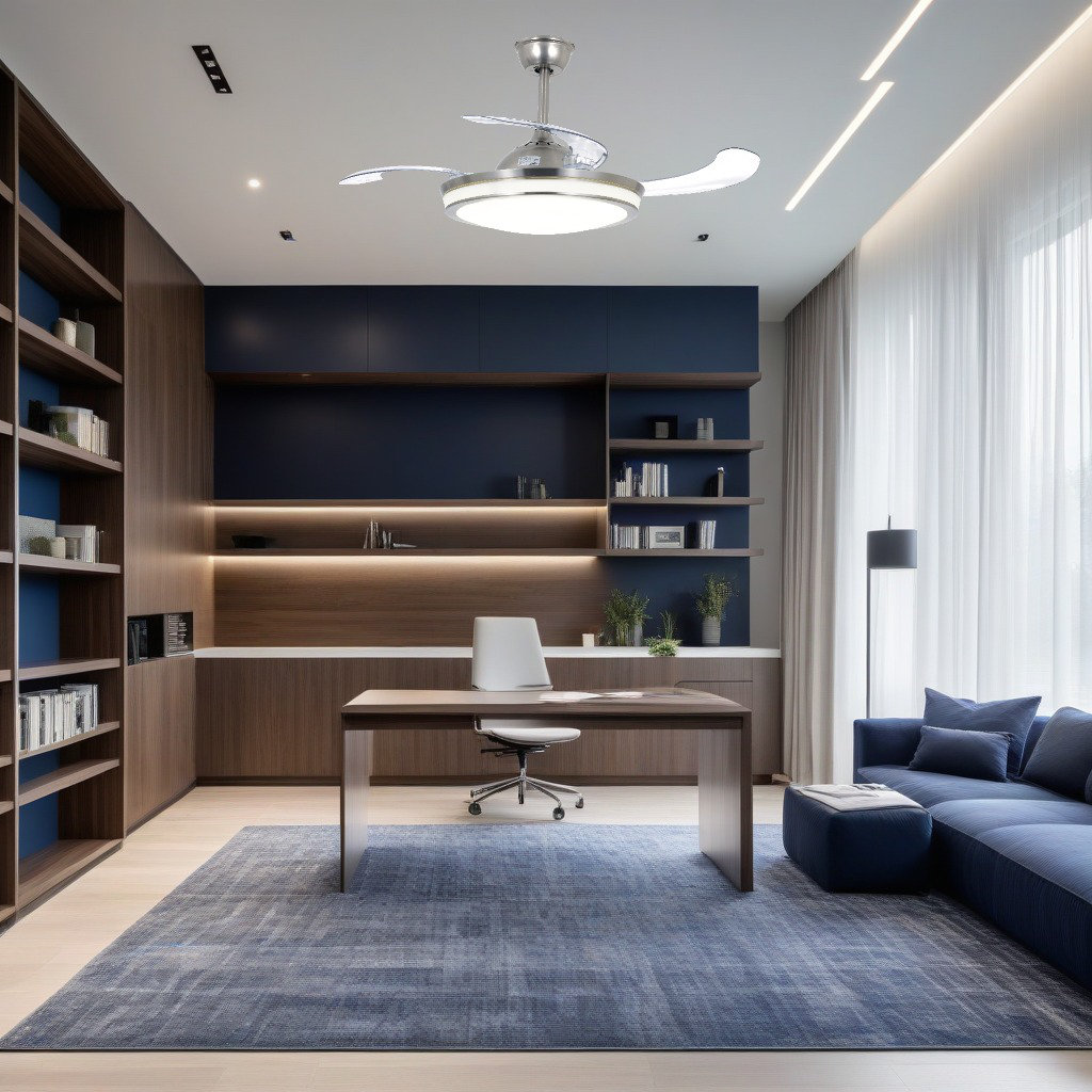 Latitude Run® 42 Inch - Silver Minimalist Fan Chandelier - Remote ...