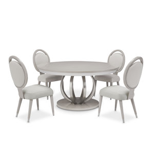 Michael Amini Eclipse 5 - Piece Pedestal Dining Set | Wayfair
