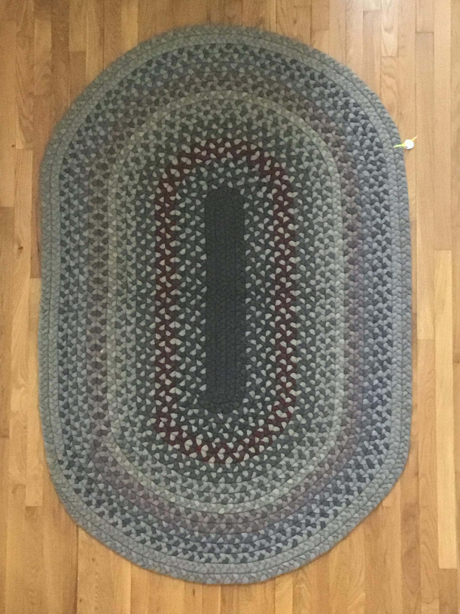 August Grove® Oval Oriel Hand Braided Wool Gray Area Rug | Wayfair