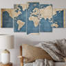 Design Art Ancient Map Of The World IV - Maps Canvas Art Print - 5 ...