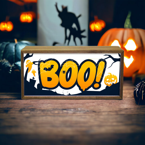 Happy Larry Light Box Home Halloween Boo | Spooky Haunted House Décor ...