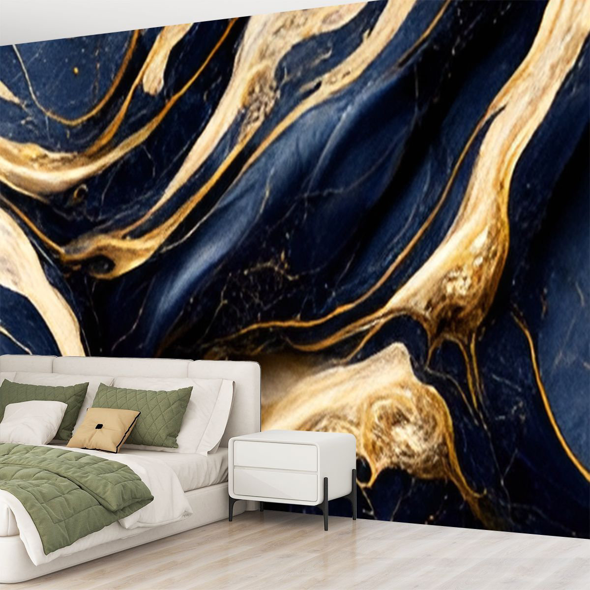 Mercer41 Peel and Stick Canvas Wallpaper Wall Mural luxurious marble ...