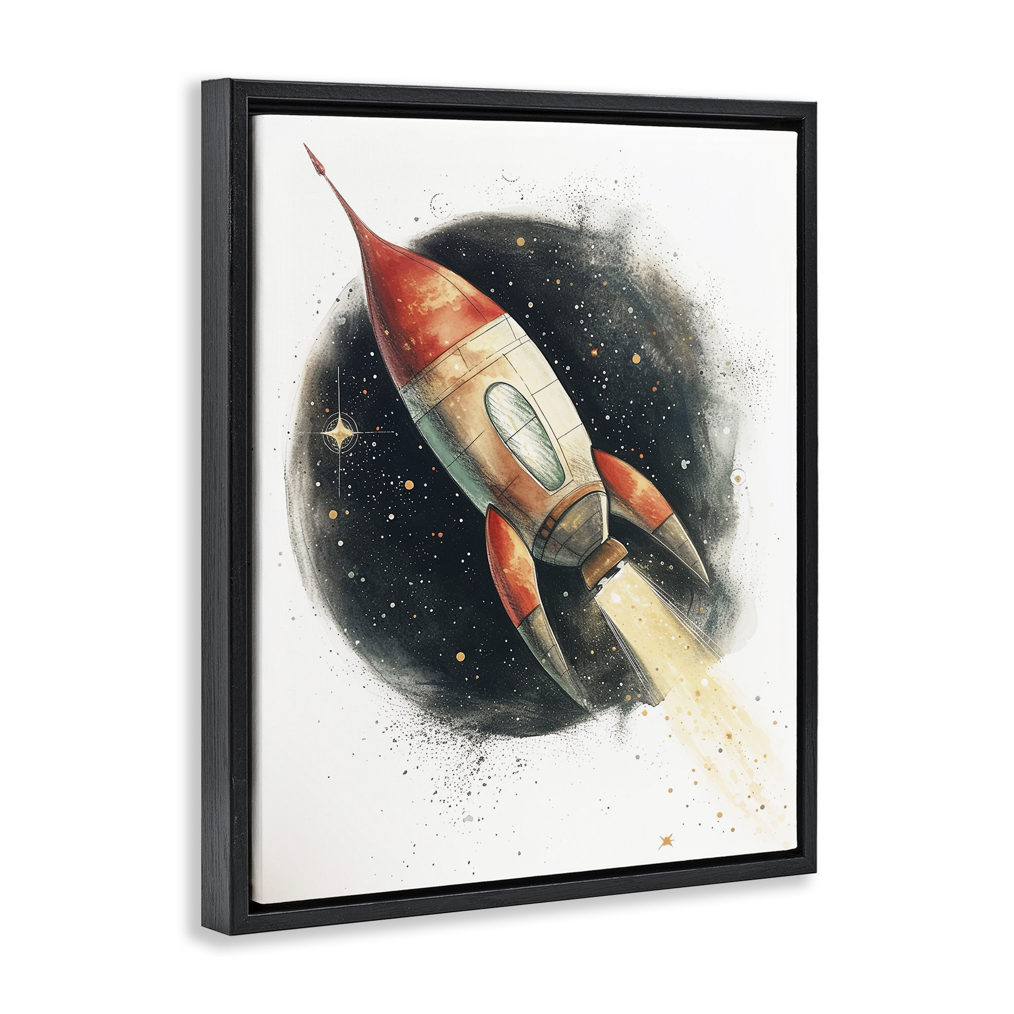 George Oliver Journey To Space Rocket Floating Frame, design by Ray ...