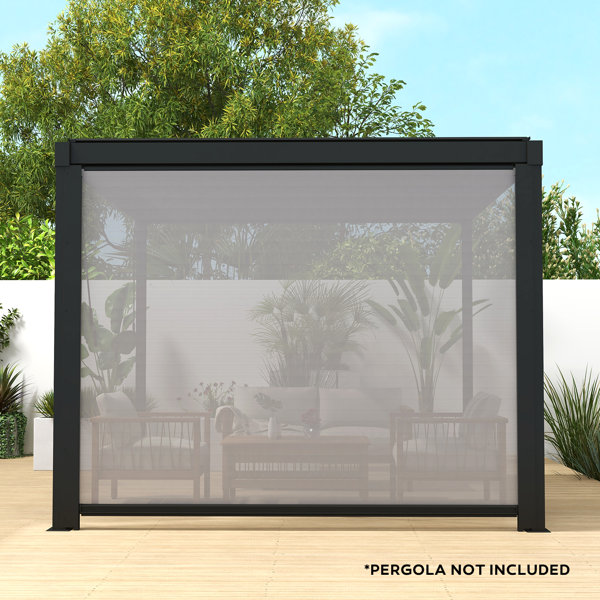 Mirador 80/88S Aluminum Pull Down Privacy Screen for Pergola Accessory ...