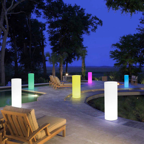 Nisorpa Battery Powered Integrated 16 Colors Changing LED Cylinder ...