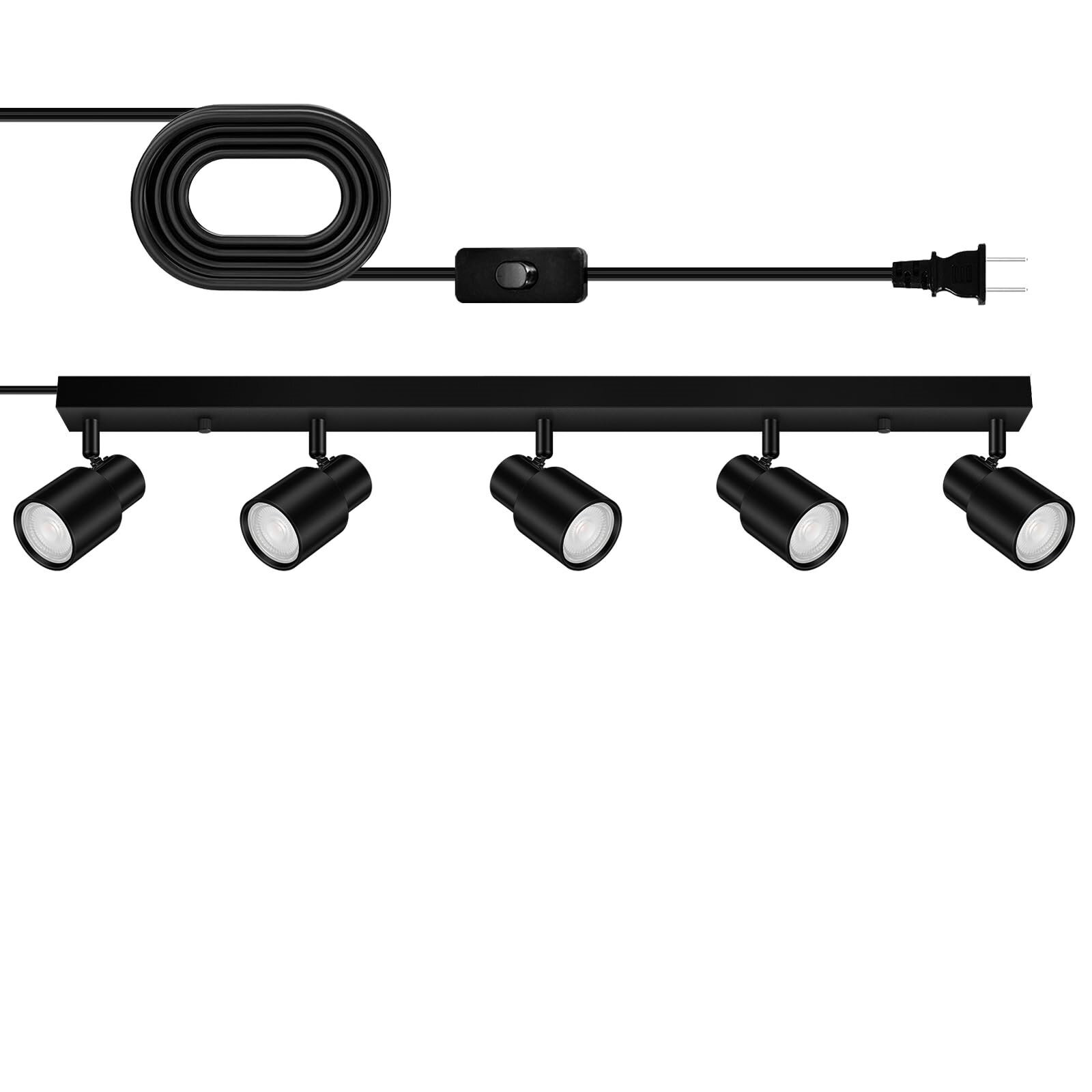 OLHAV Plug in Track Lighting Kit , 30" LED Track Light Fixtures Ceiling ...