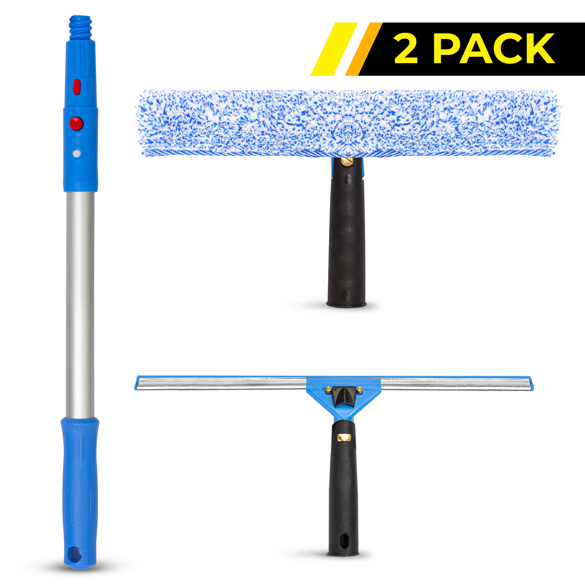 Gritt Commercial Pro Window Washing Kit with with Squeegee, Washer and ...