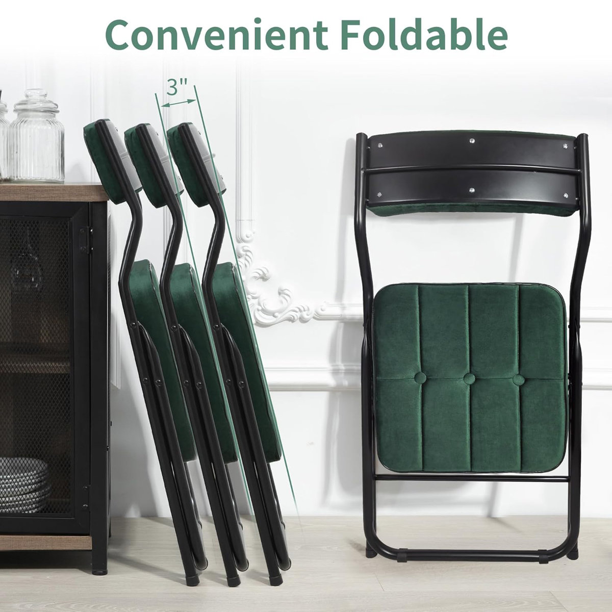 George Oliver Padded Foldable Dining Chairs | Wayfair