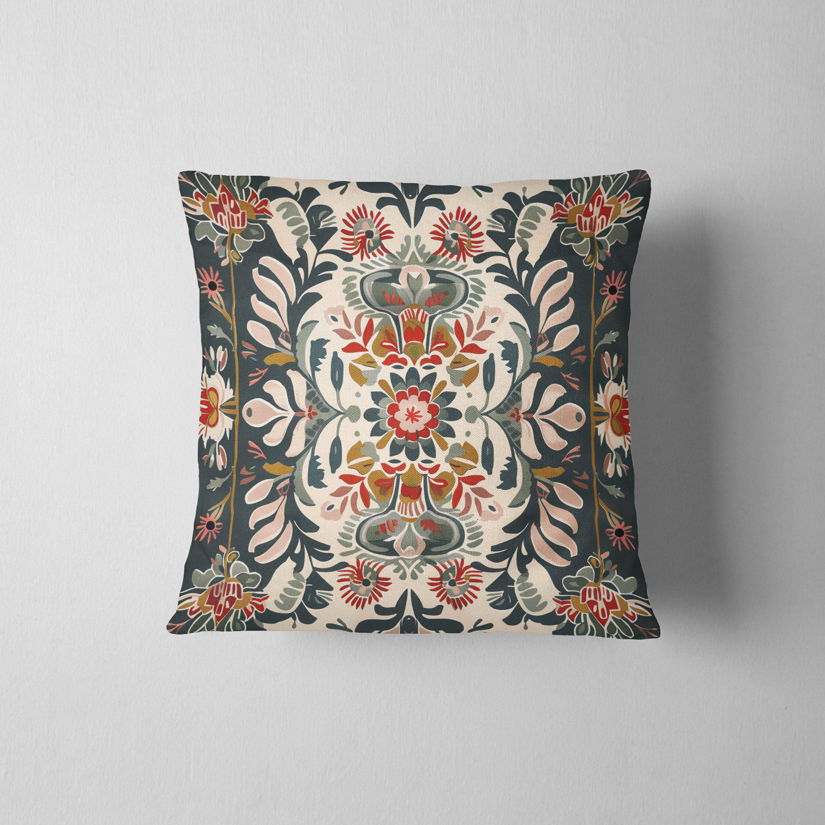 Days End Designs Folk Maximalist Floral Reversible Pillow Cover | Wayfair