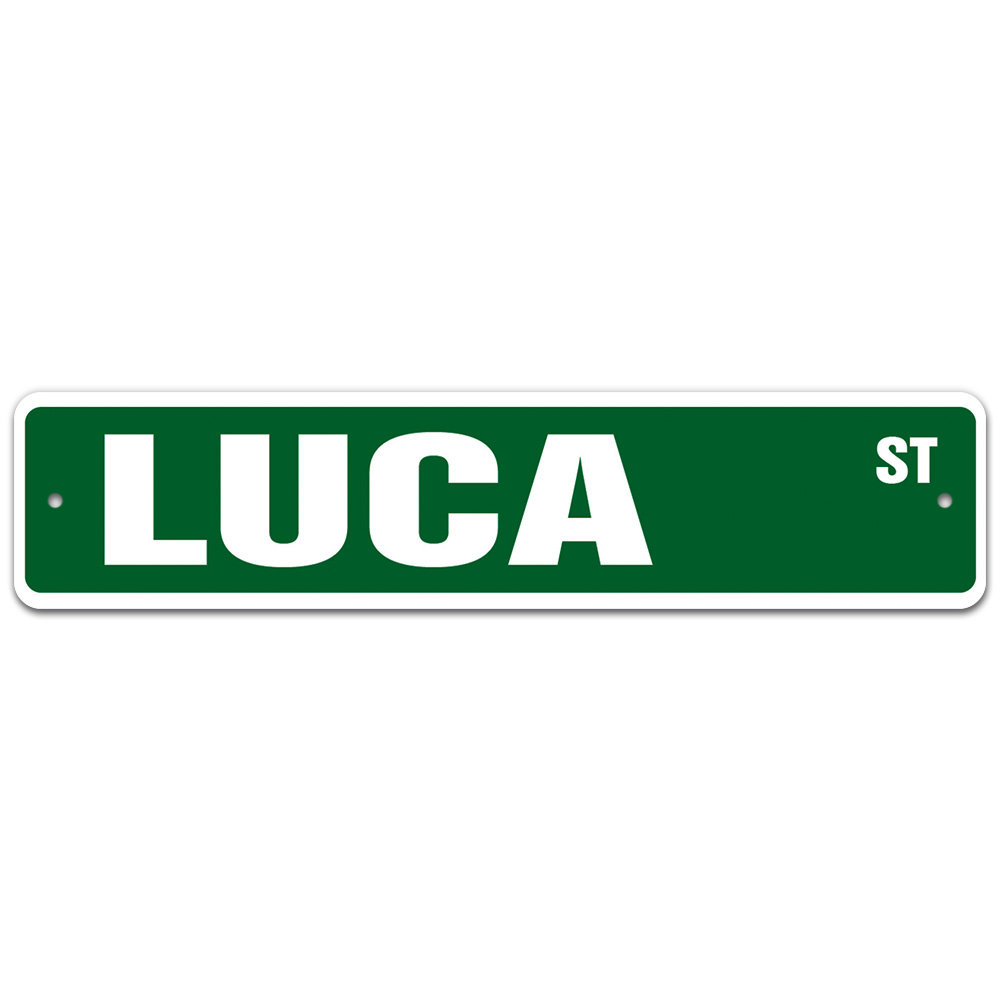 Trinx LUCA Aluminum Street Sign Childrens Name Room Metal Sign ...