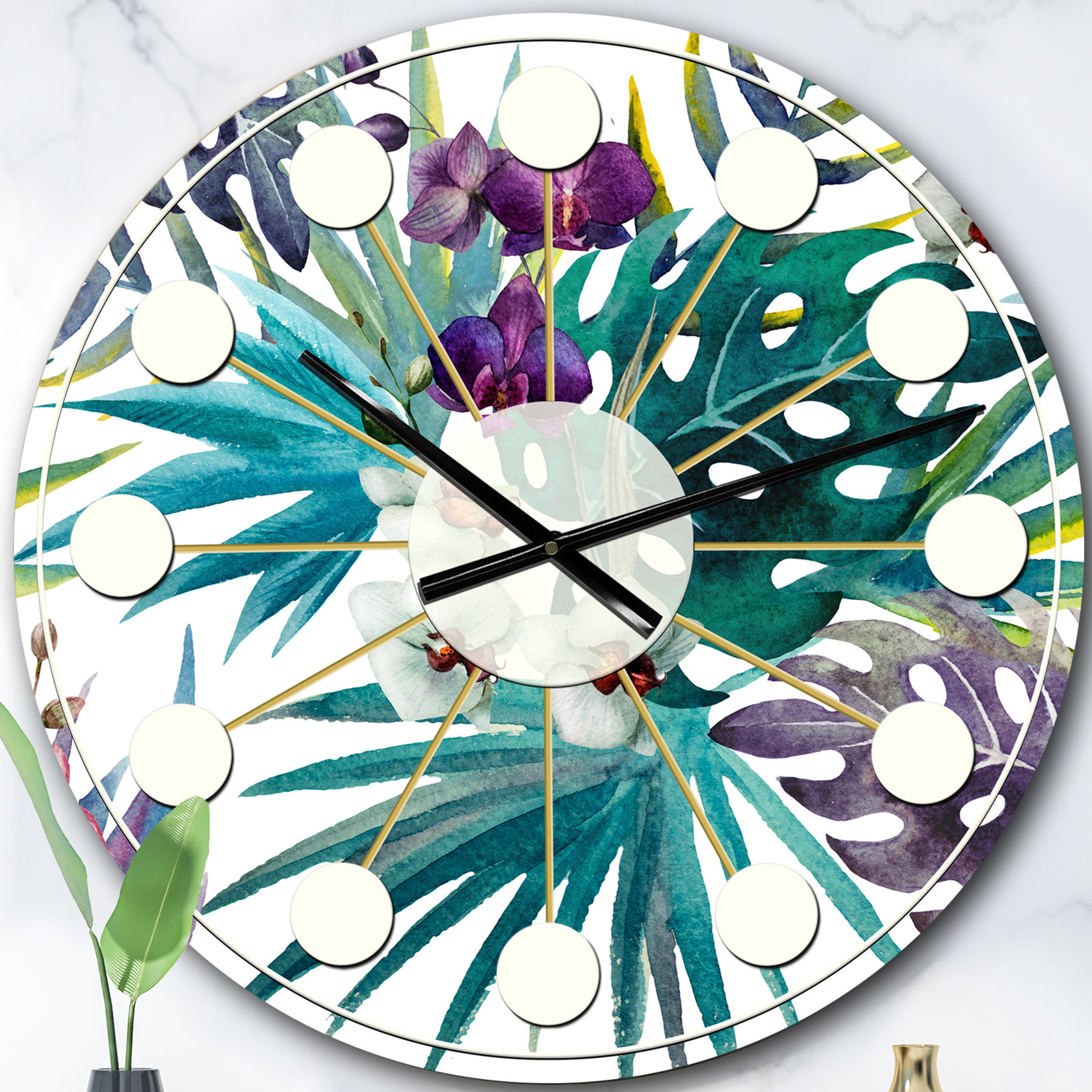 East Urban Home Retro Floral Botanical Design I - Mid-Century Modern ...