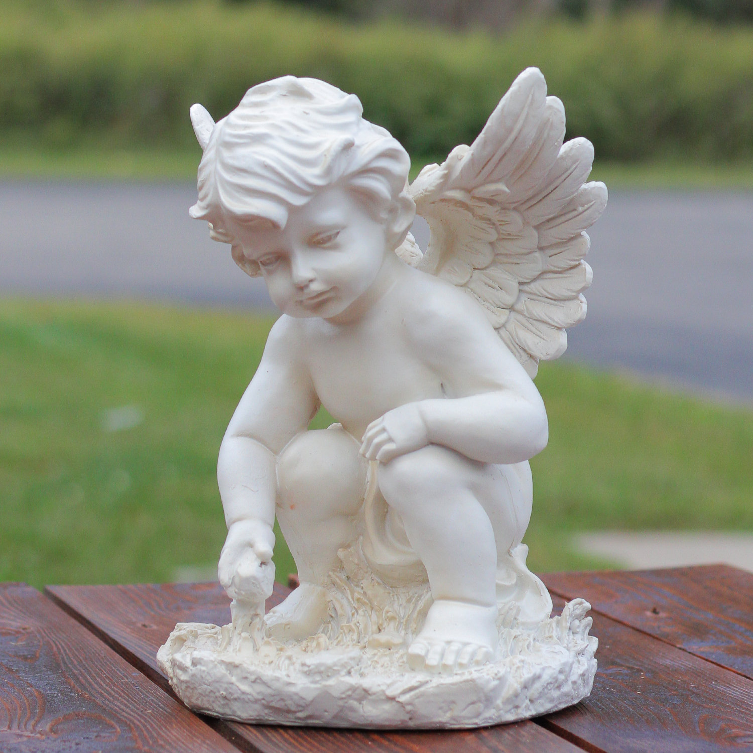 Northlight Seasonal 12" Reaching Cherub Angel Outdoor Patio Garden ...