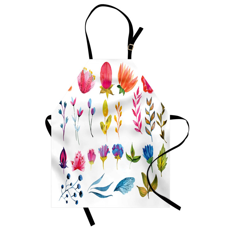 Bless international East Urban Home Flower Apron Unisex, Watercolor ...