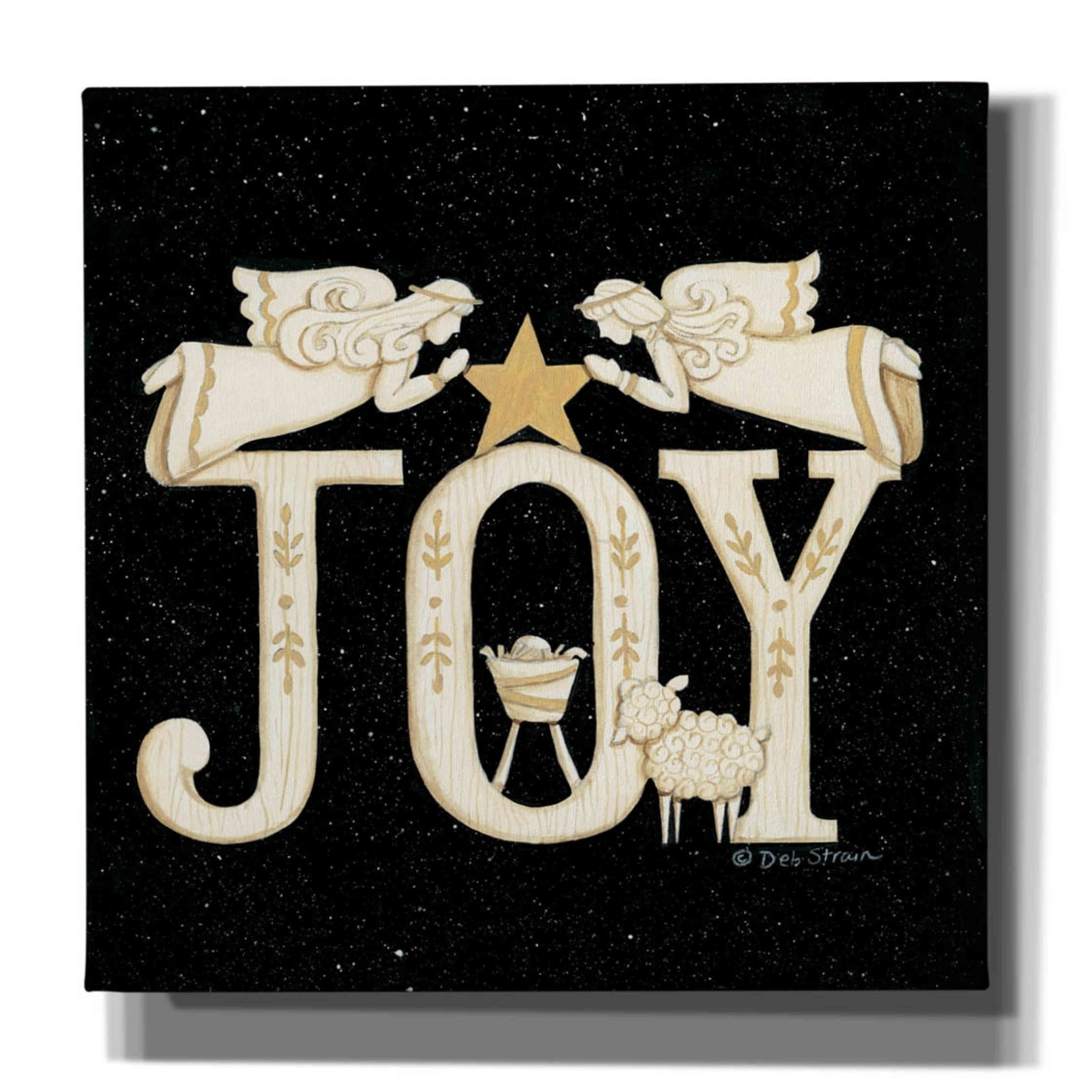 The Holiday Aisle® Joy Angels Joy Angels by - Wrapped Canvas Textual ...