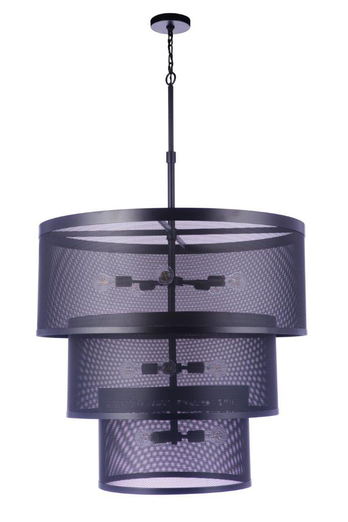 Craftmade Mesh 12 - Light Matte Black Drum Pendant | Wayfair
