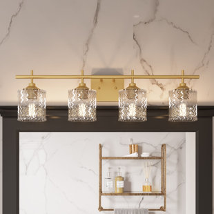 Crystal Bathroom Vanity Lighting You'll Love | Wayfair