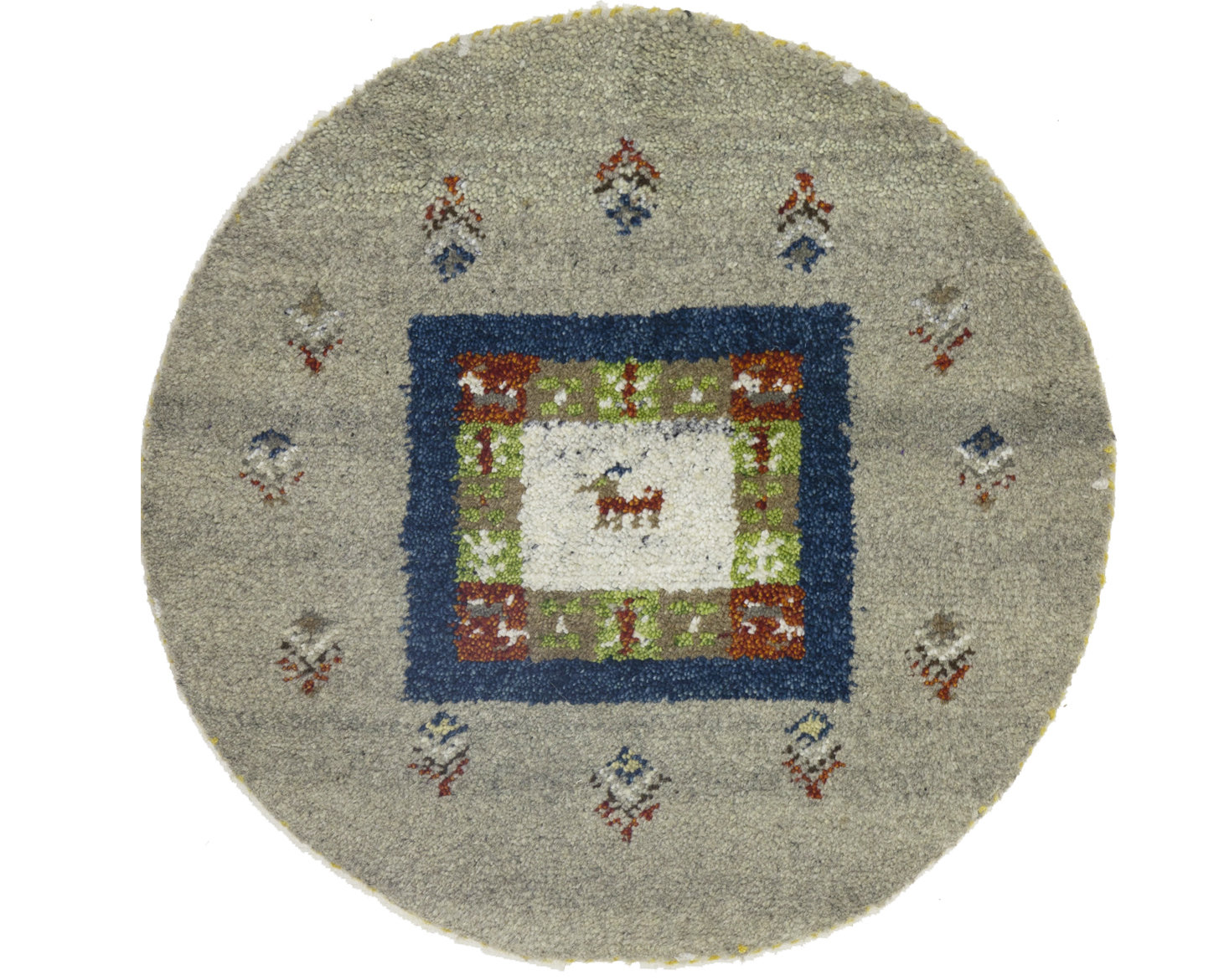 Foundry Select Greige Tribal Hand-Knotted Wool 2x2 Indo-Gabbeh Oriental ...