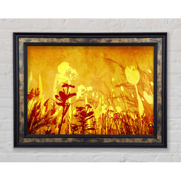 Bright Star Golden Slash Flowers - Single Picture Frame Print | Wayfair ...