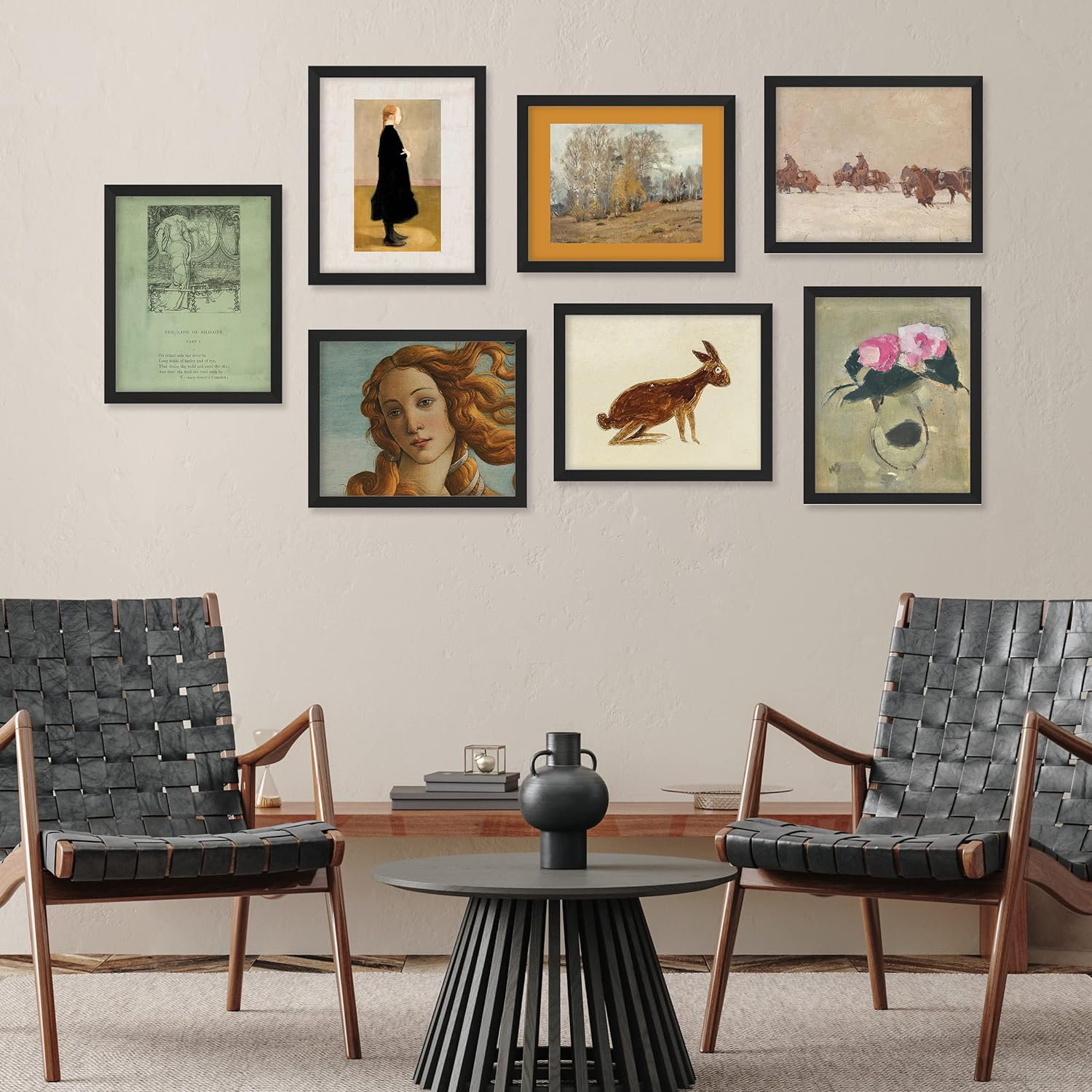 SIGNLEADER Birth Of Venus Flower Rabbit Portrait Abstract Geometric 7 ...