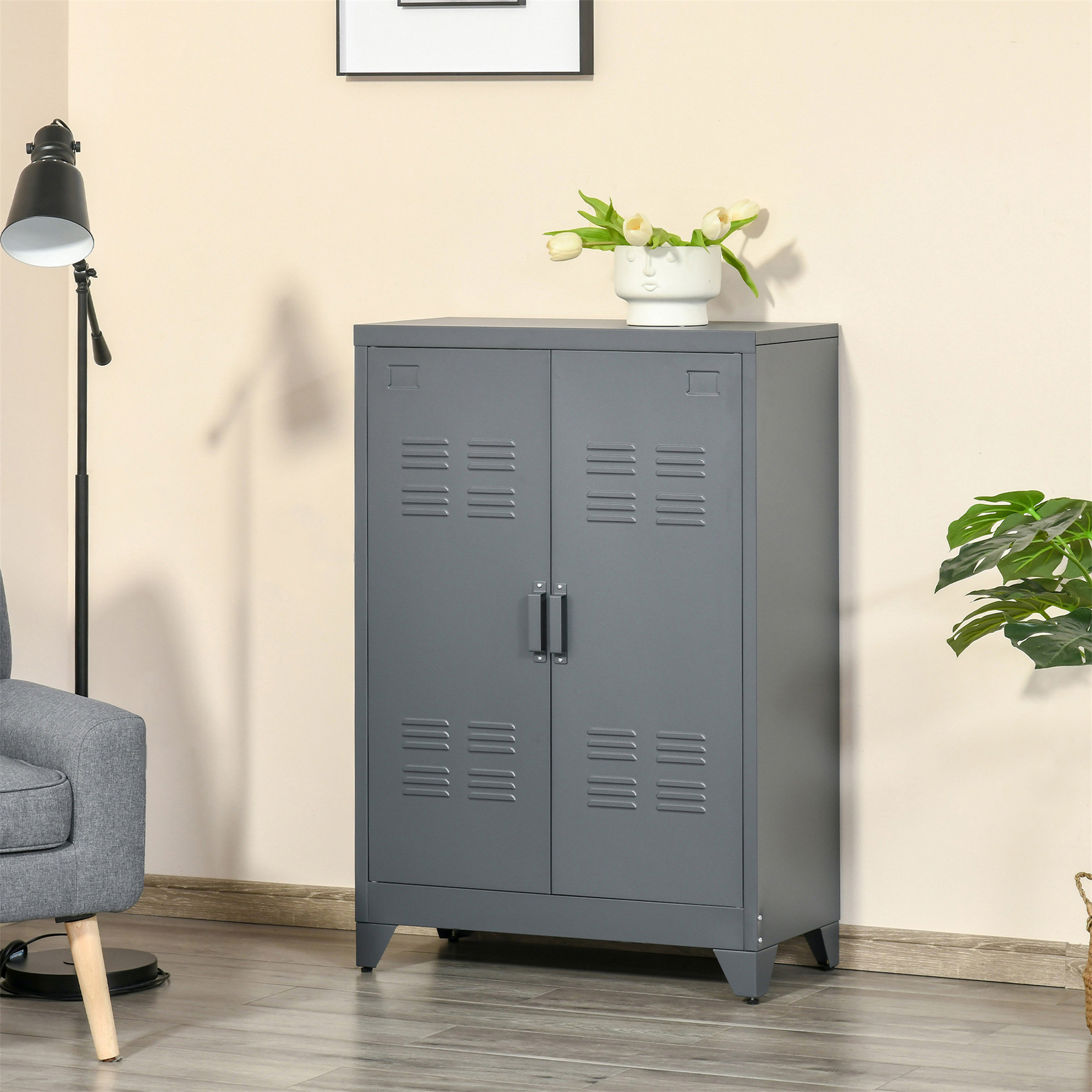 Williston Forge Multi-functional Industrial Steel Storage Cabinet for ...